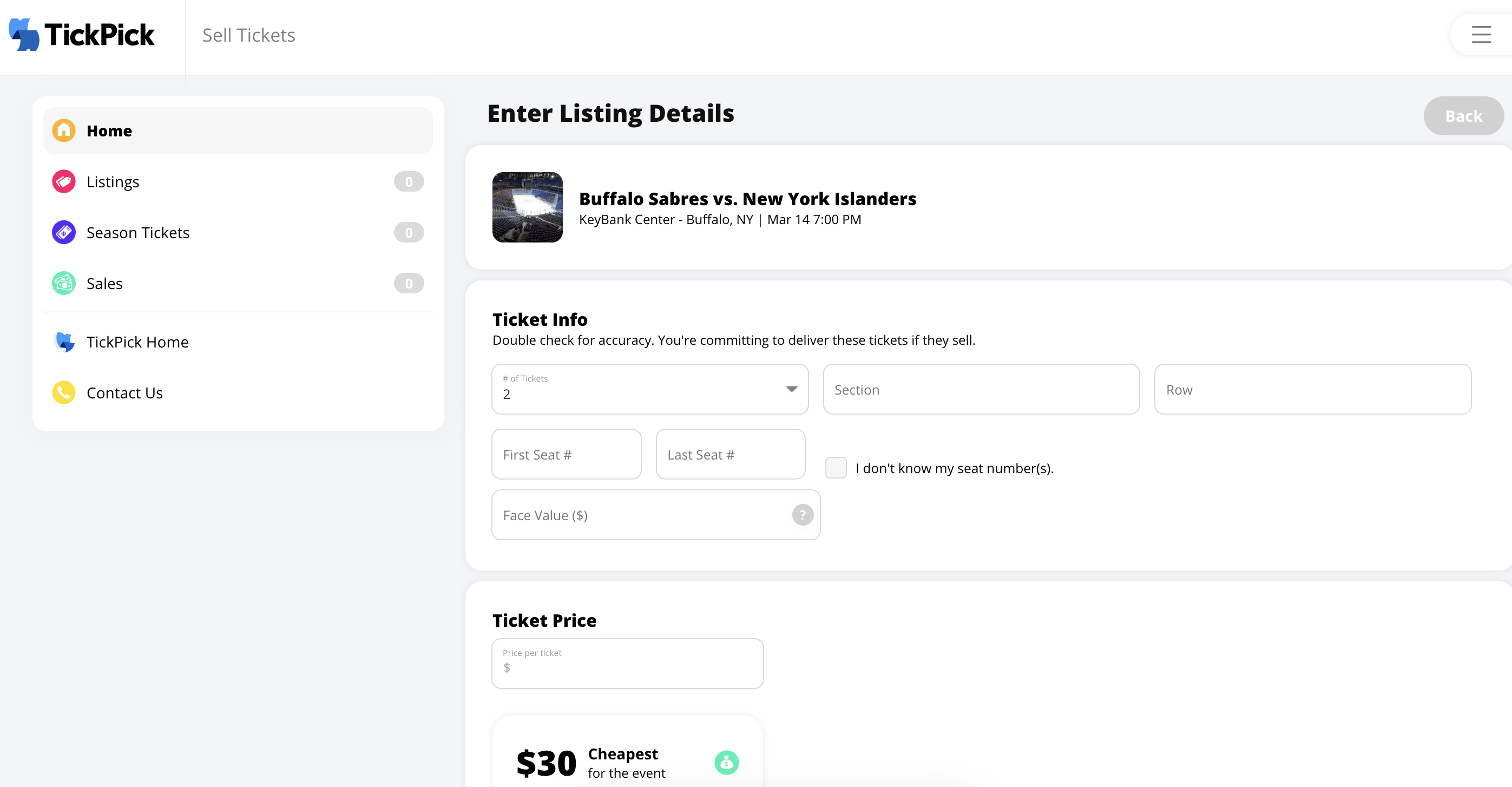 How do I list my tickets for sale? – TickPick FAQ